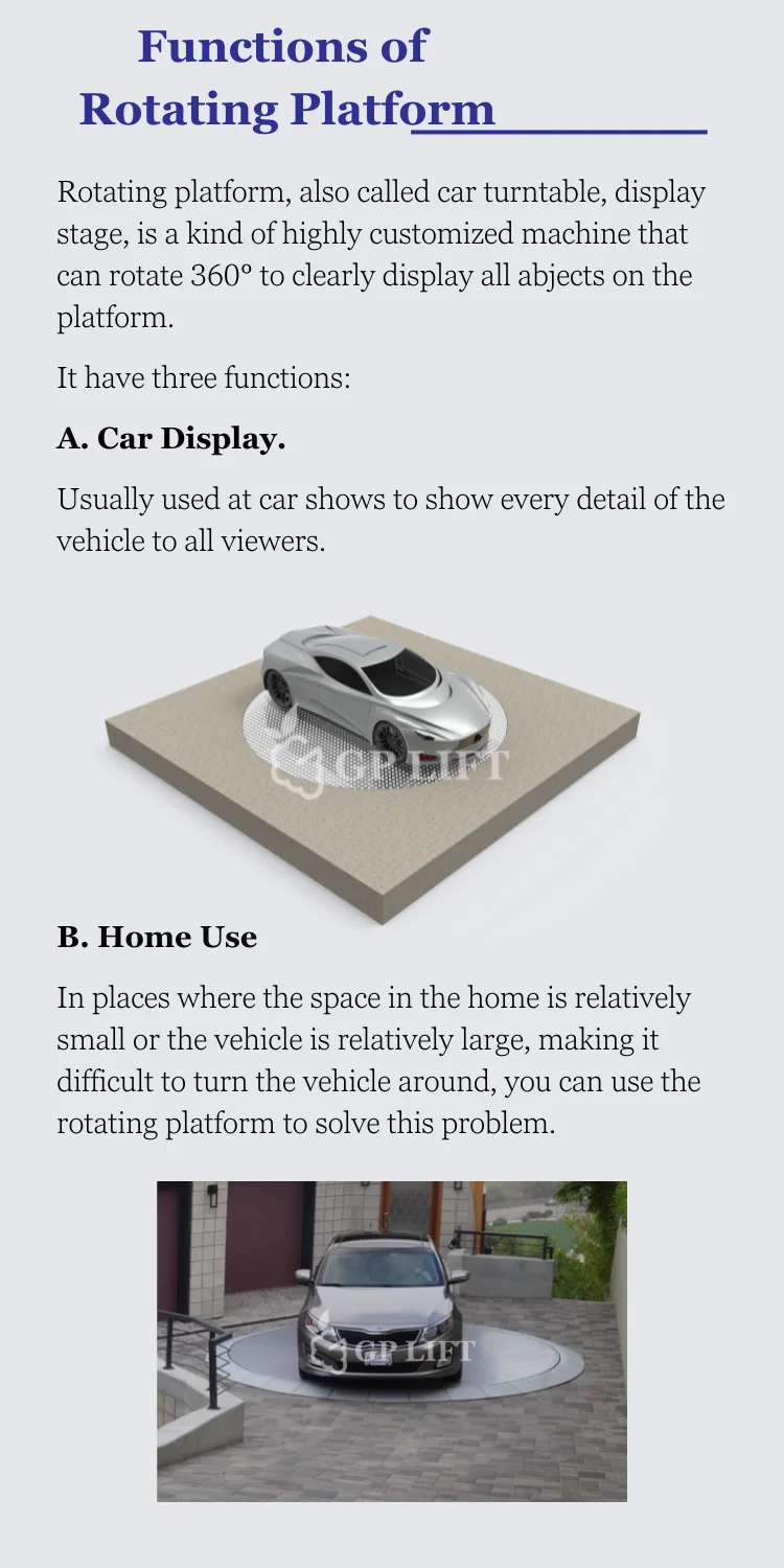 Electric Lift Table Car Display Motorized Rotating Stage Lift Platform ...