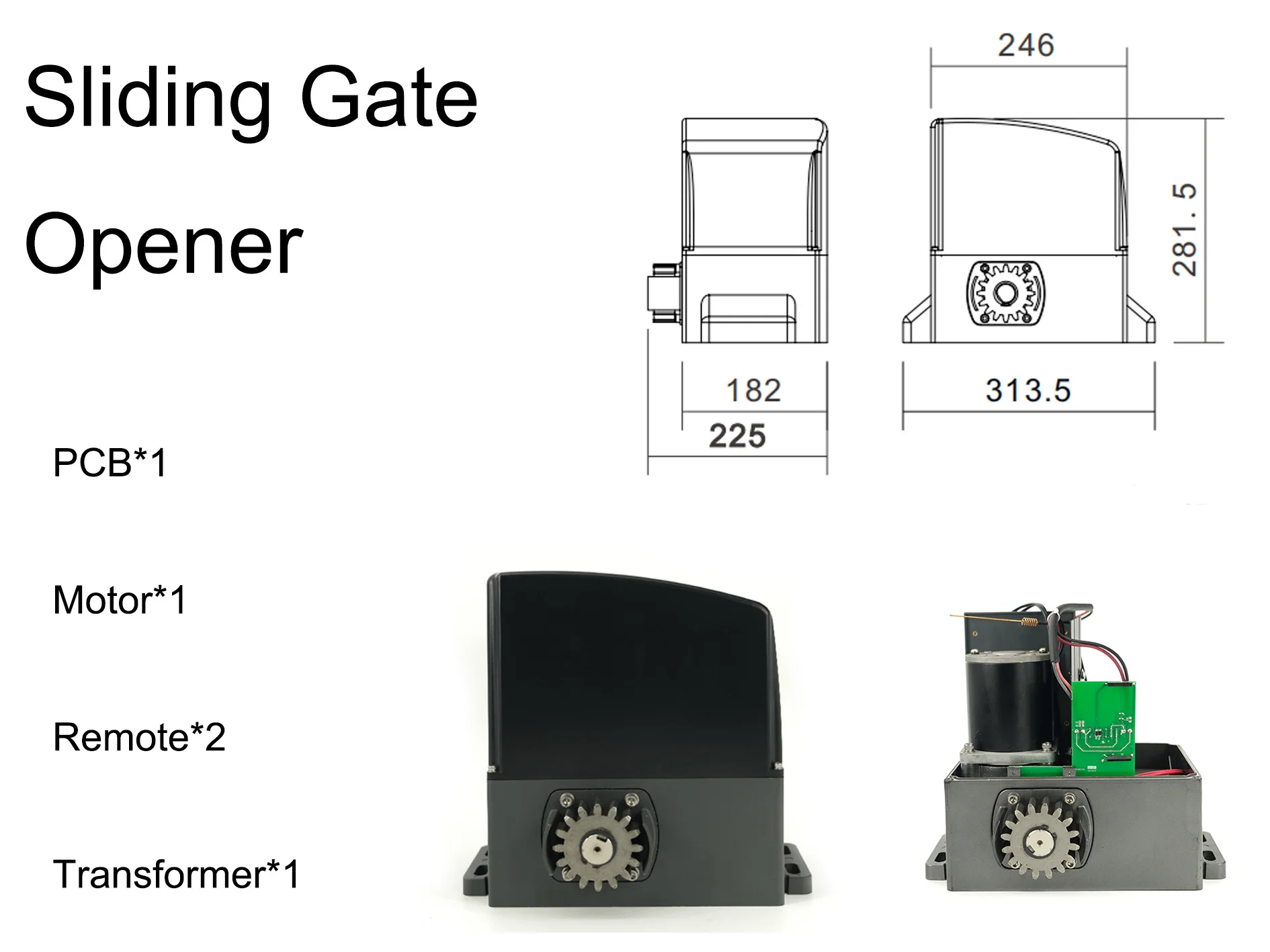Modern Automatic Electric Solar Slide Gate Operator Kit Metal Design ...