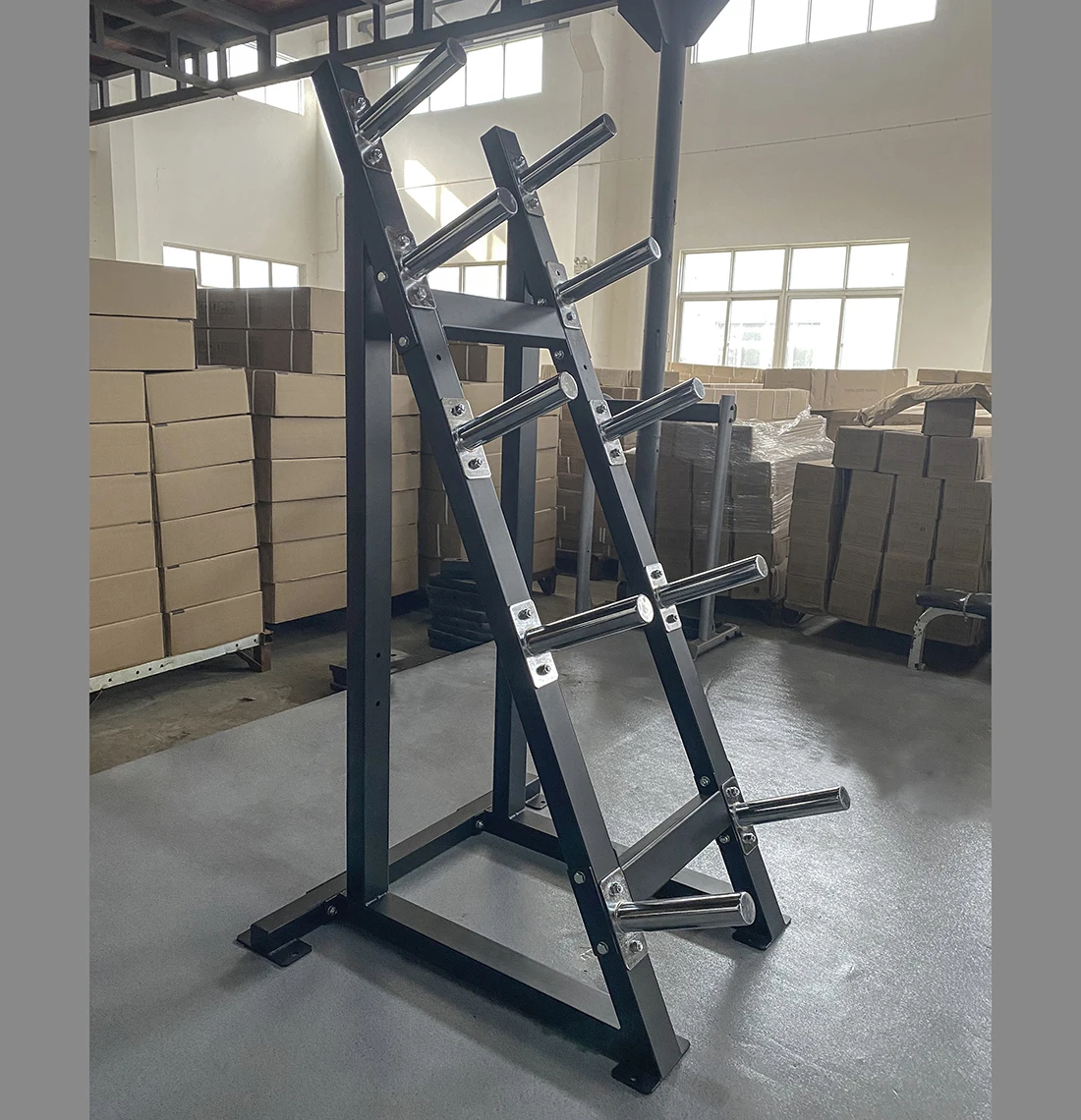 SMARTFIT Fitness Gym High Capacity Vertical Bumper Weight Plate Rack ...