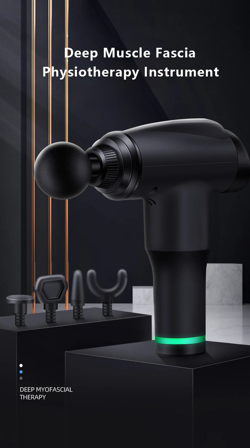 5 Heads 6 Levels Small Fascia Gun Wireless Muscle Relaxing Massage Gun ...