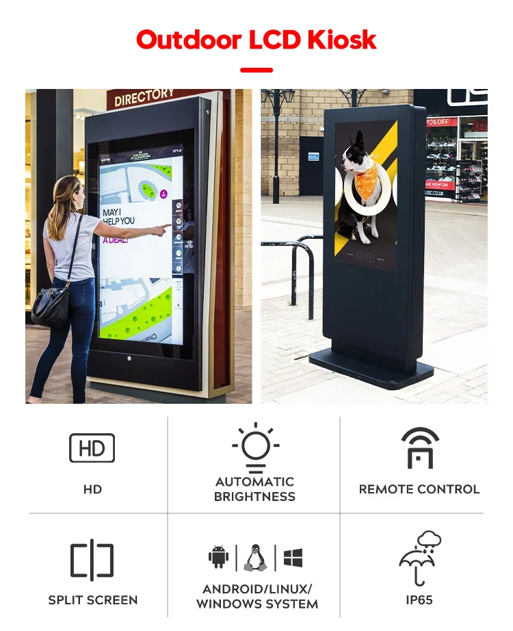 Dual-screen Advertising Kiosk - Modern & Versatile Display
