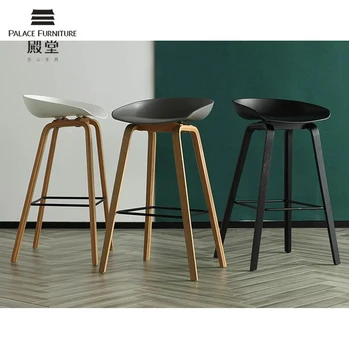 Design Modern Nordic Pp Plastic Bar Stools Office Coffee Leisure Area ...