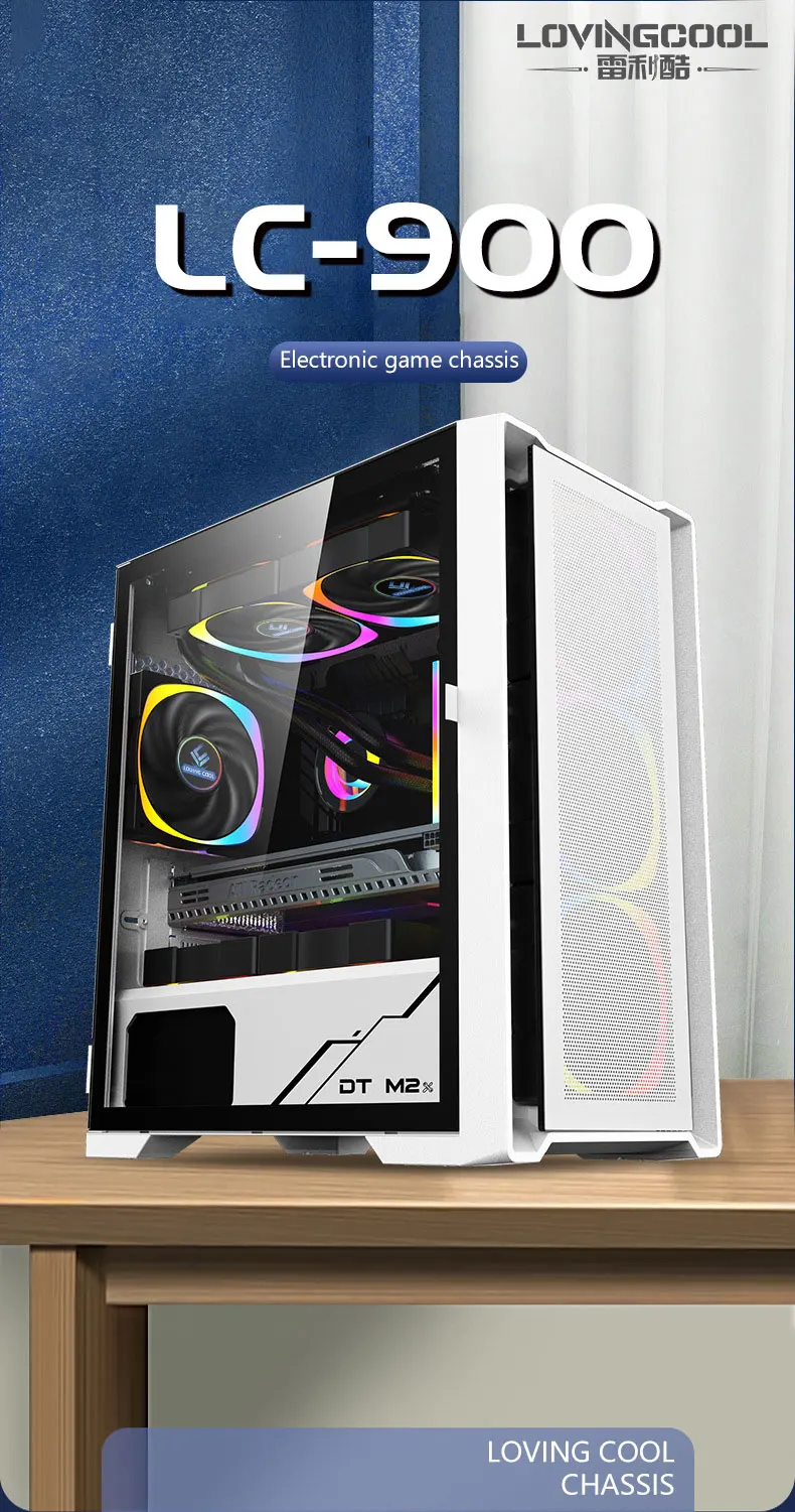 2024 Gaming Computer Case - ATX, Tempered Glass, USB3.0