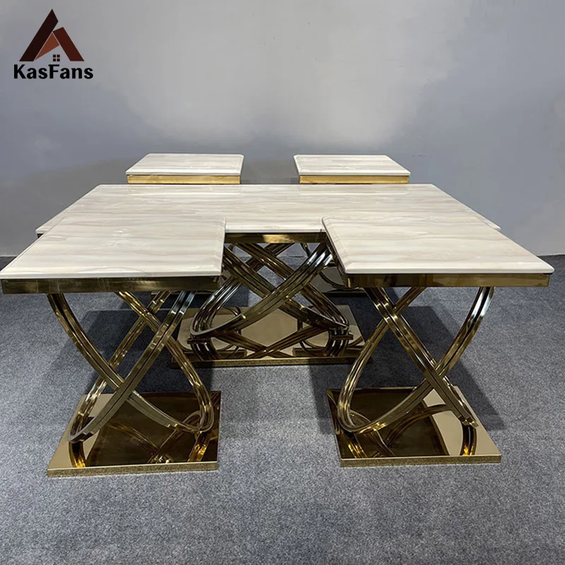 Emerald Marble Design Tea Table Sets 1+4 Villa Large Apartment Design ...