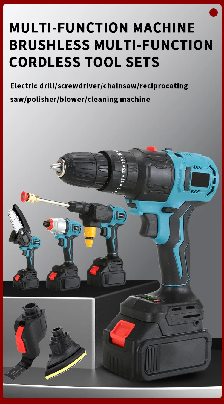 18 In 1 Impact Drill Power Tool Set All-in-one Multi-function Combo ...