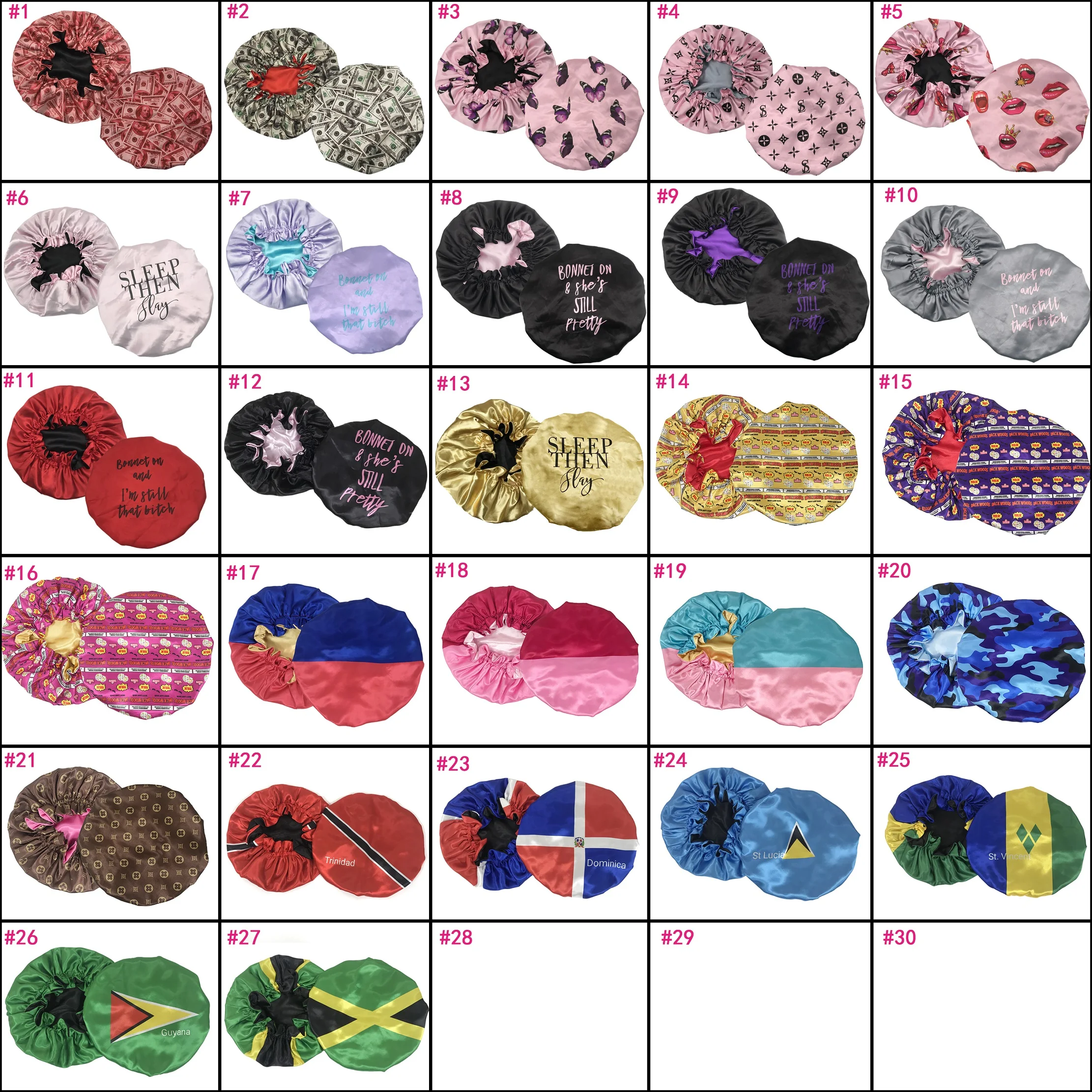 Shop Our Designer Inspired Bonnets - Luxury Satin Silk