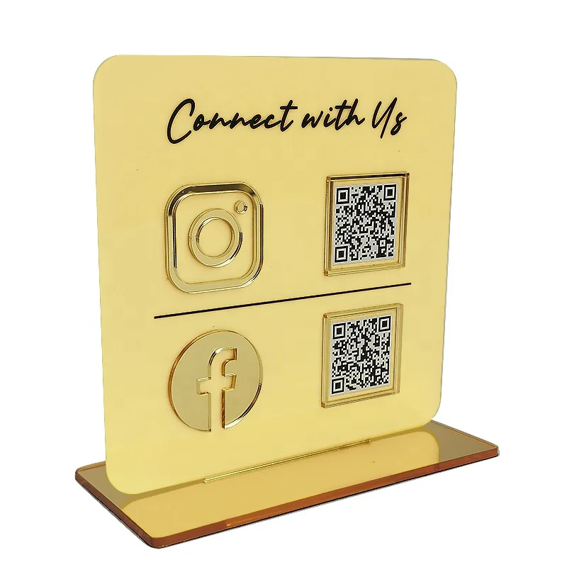 Custom Countertop Clear Acrylic QR Code Holder - Wholesale Custom Countertop Clear Acrylic QR Code Holder - Wholesale