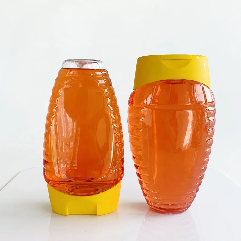 270ml & 310ml Inverted Plastic Honey Bottle with Curved Lid