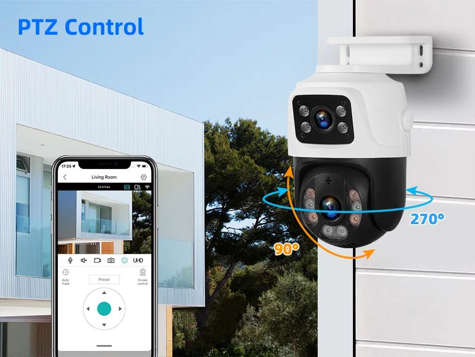 KERUI 6MP Network Cameras - Dual Screen IP Surveillance