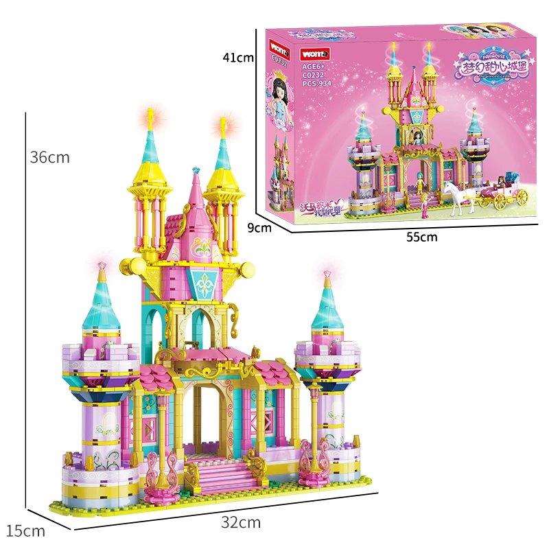 Woma C0232 Girls Princess Castle House Building Blocks For Kids ...