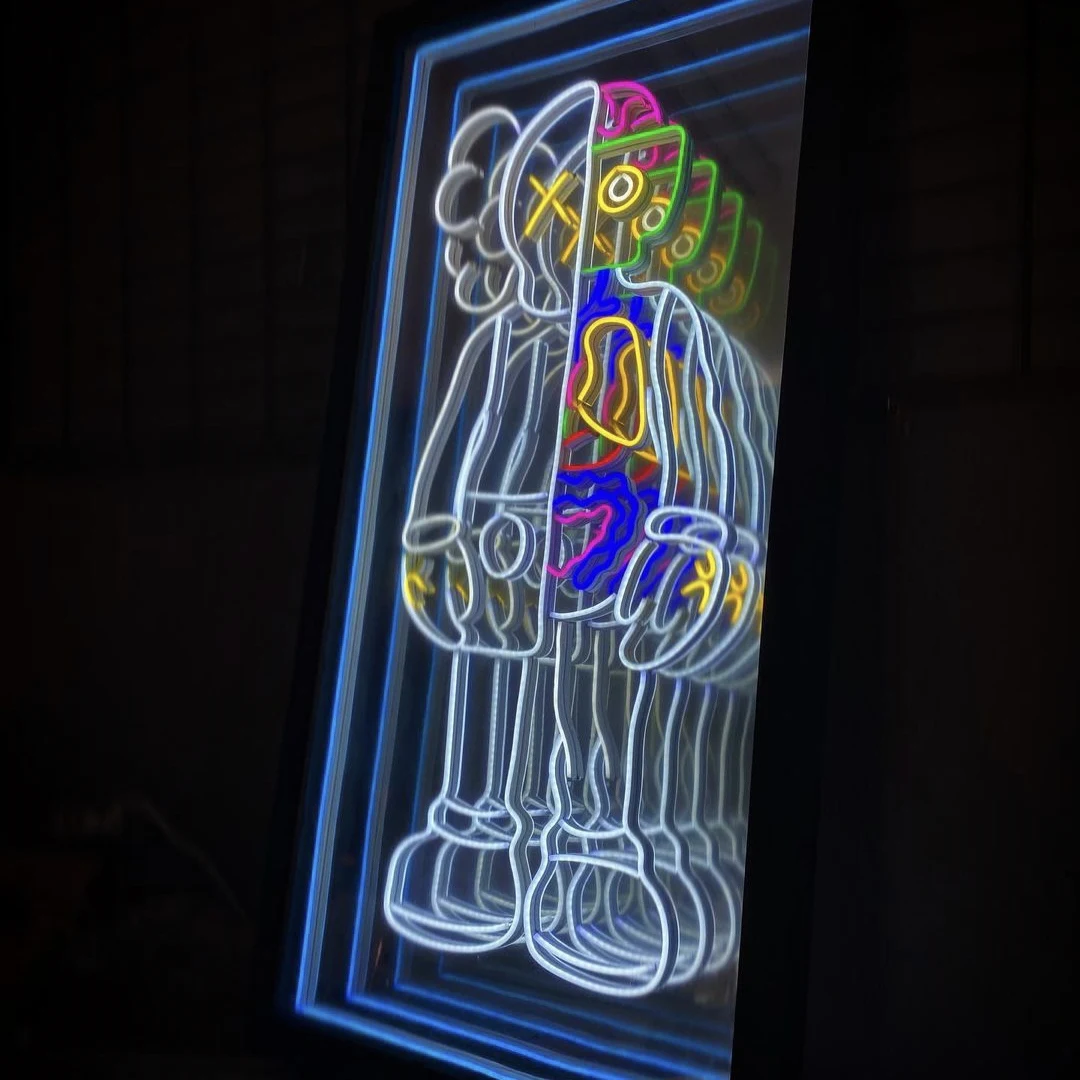 Wall Mounted Hanging Custom Led Mirror Neon Light Sign Home Neon Sign ...