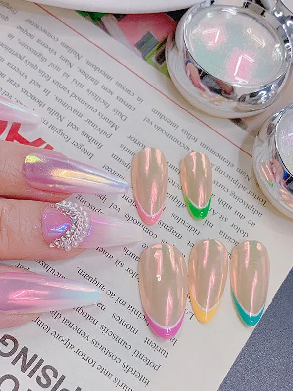 Holographic Color Changing Chrome Mermaid Rubbing Dust Pearl Shell ...