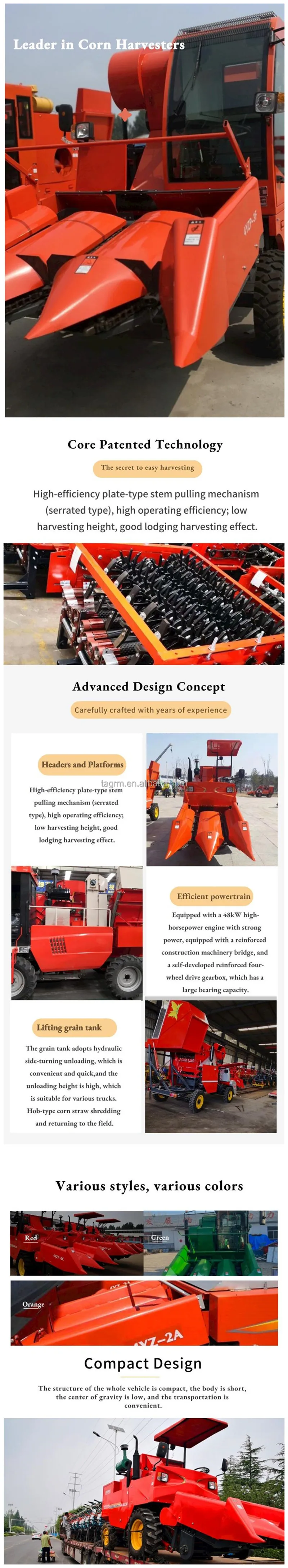 Cosechadora De Maiz Cob Harvest Tractor New Arrival 2 3 4 5 Row Sweet ...