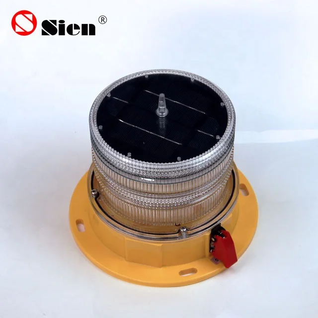 Rechargeable Battery Led Solar Powered Aviation Navigation Light Solar ...