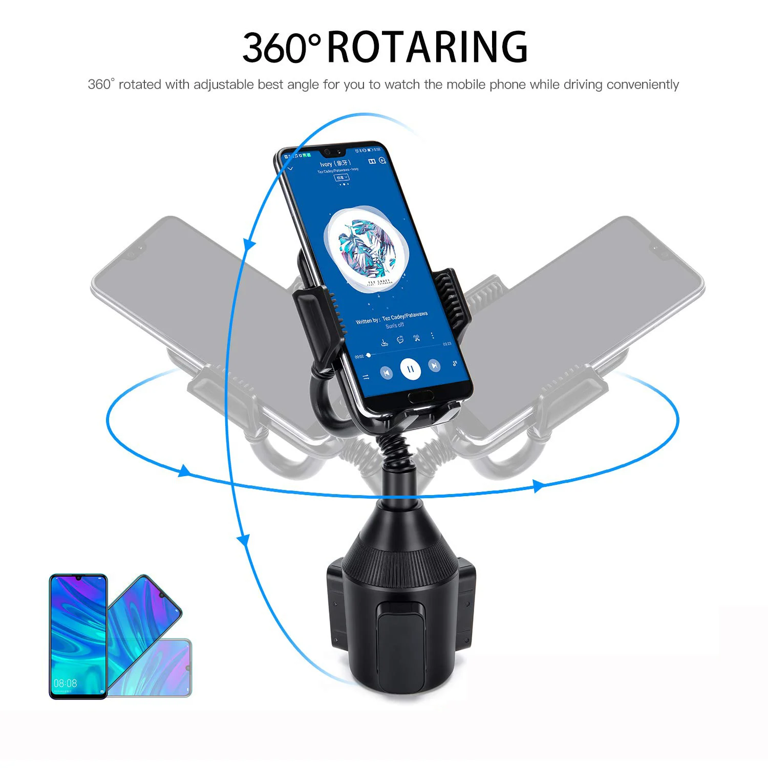 Universal Cupholder Cradle Cup Phone Holder for Car Truck Smartphone ...