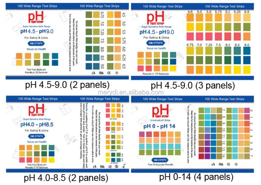 Alibaba.com: Medical pH Test Strips 100 Strips, Universal Indicator ...
