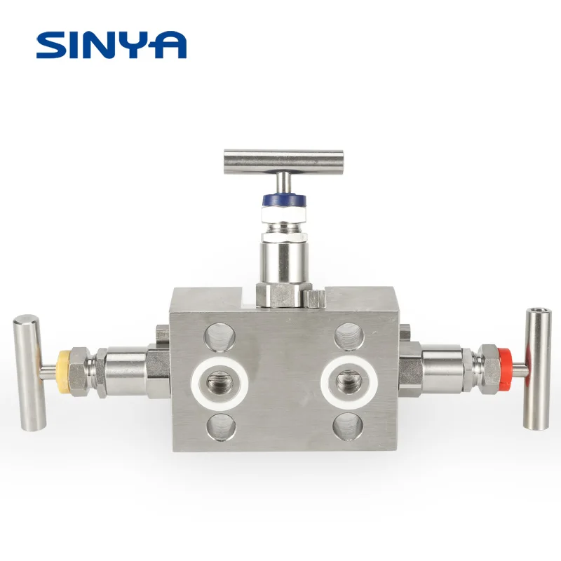 3 Way Valve Manifold for Pressure Gauge - Sinya Stainless Steel