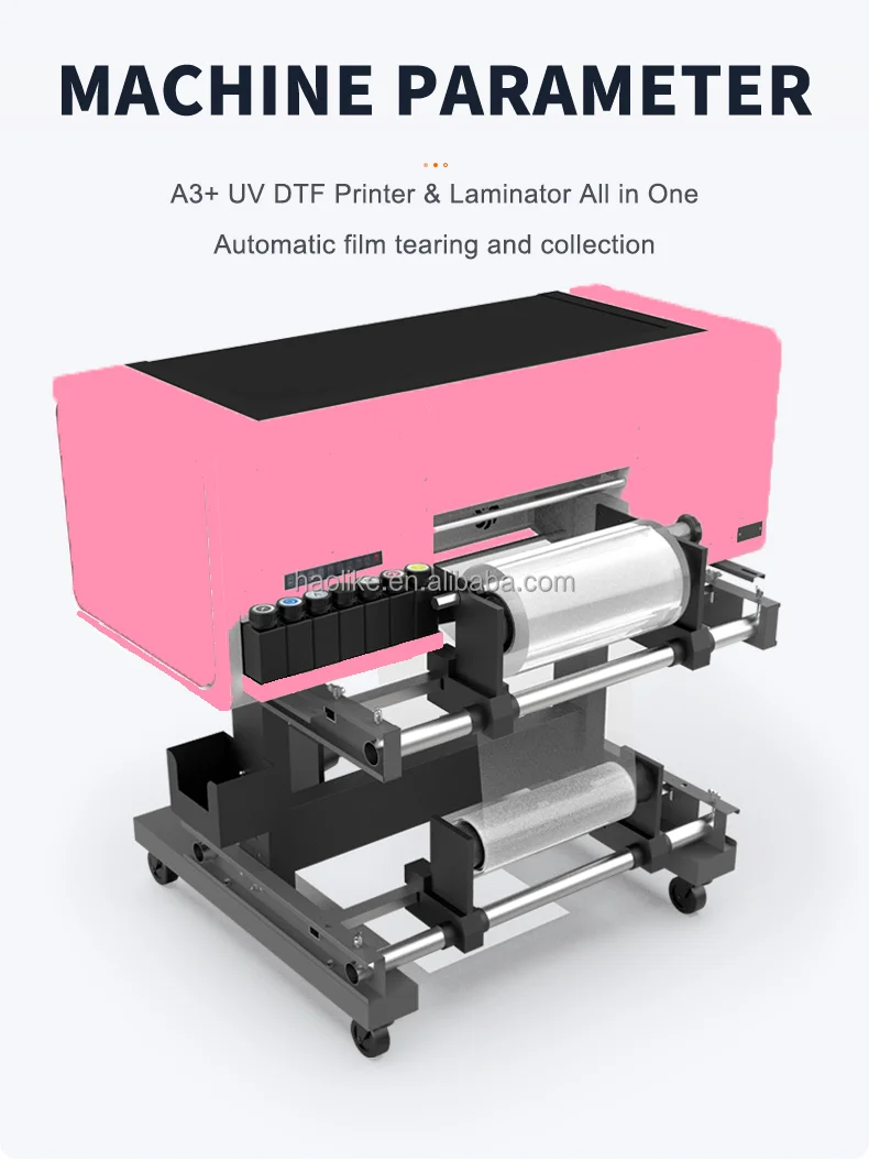 A3+ Uv Dtf Printer With Laminator & Dual Xp600 For Custom Sticker Printing