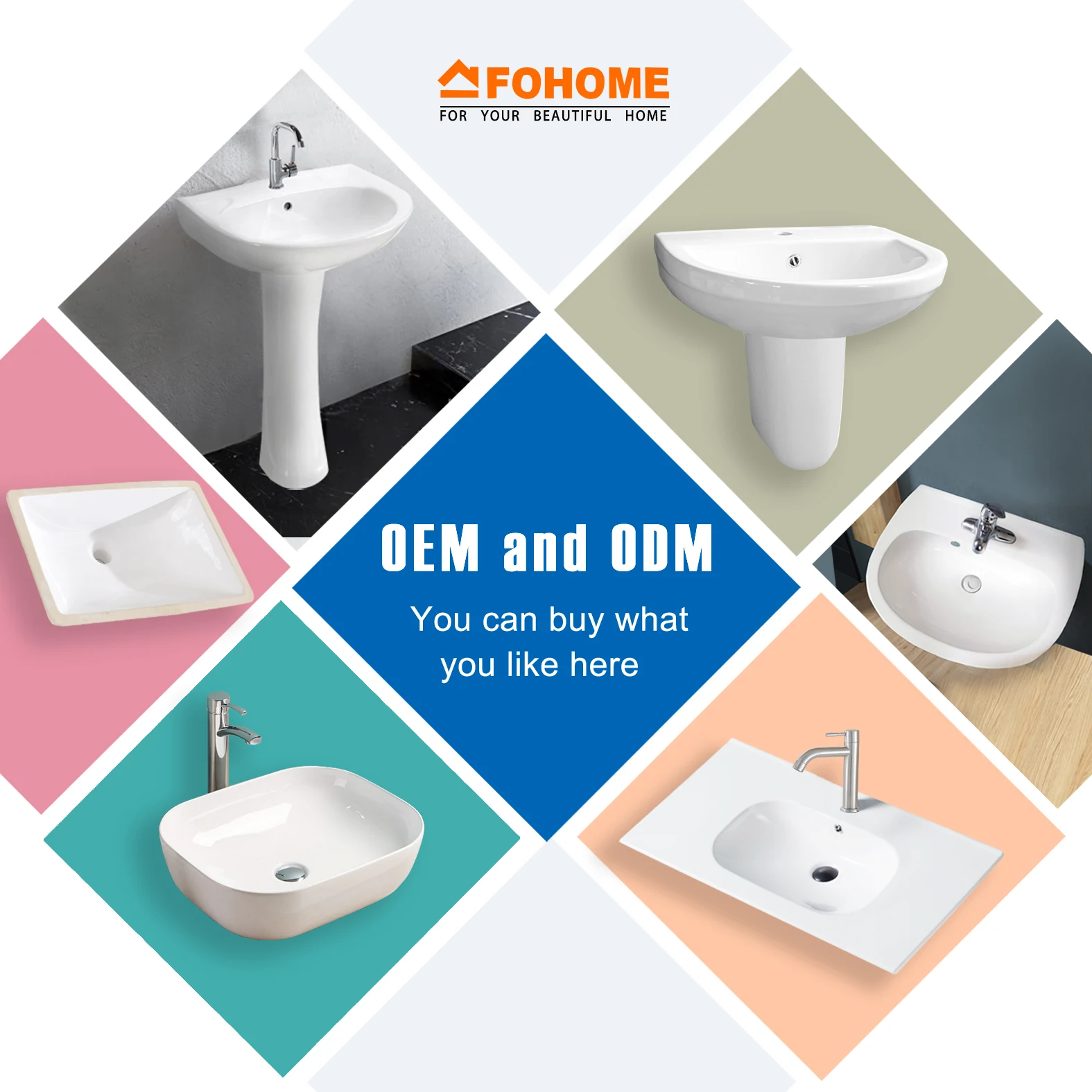 Fohome Modernos Floating Bathroom Vanity Sink Lavamanos Basin Sinks Ceramic Lavabos Basin Sink ...