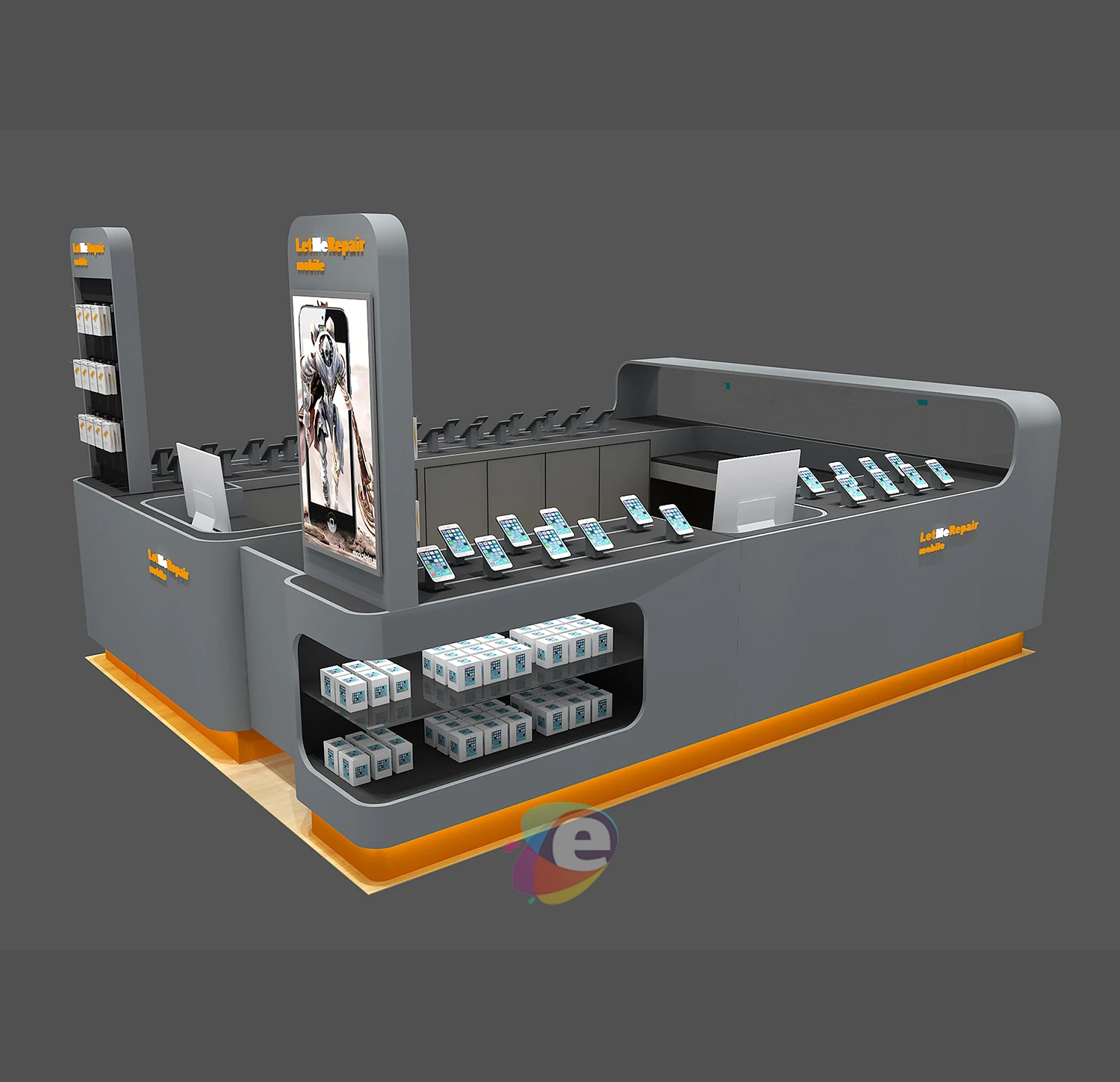 Shop luxury baccy stand fixture kiosk originality phone design for ...