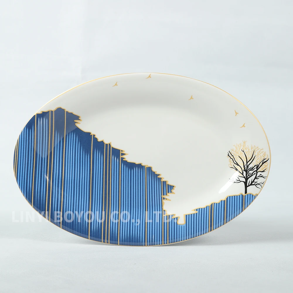 Luxury European Decal Ceramic Dinnerware Set For Home And Hotel Plate ...