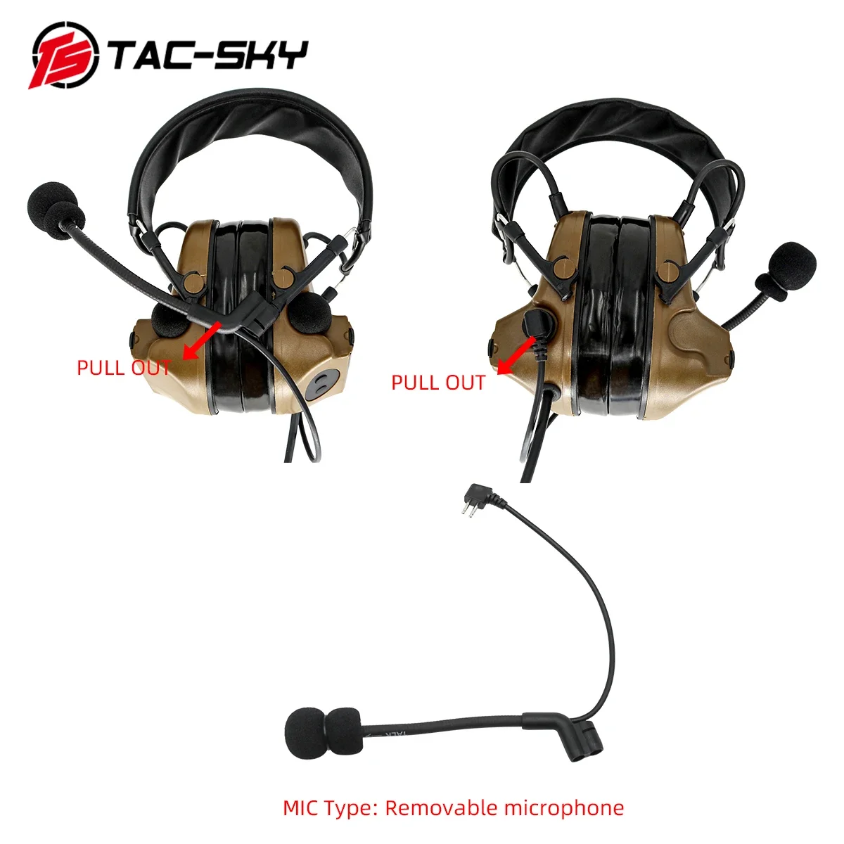 Ts Tac-sky Tactical C2 Comtac Ii Headset Hunting Hearing Protection ...