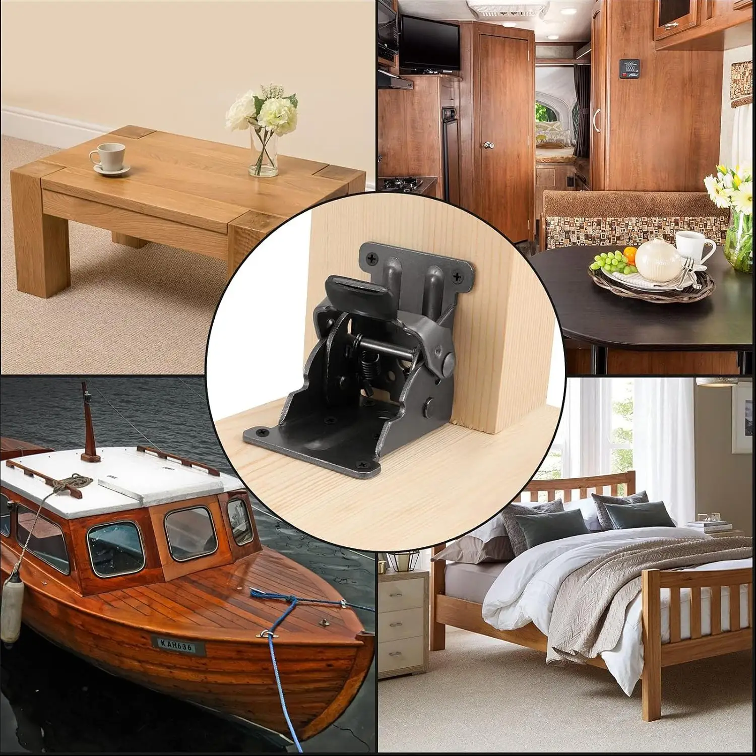 90 Degree Self-Locking Folding Hinge - Durable & Versatile