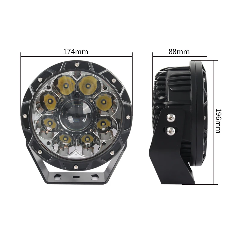 Oem 7 Inch 60w 6300lm Projector Led Work Lights White Round Offroad ...