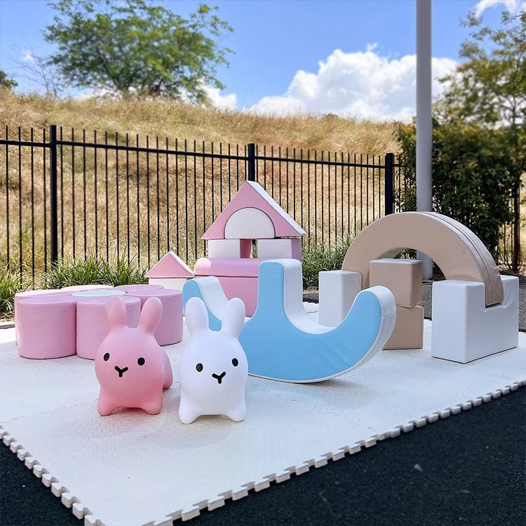 Pink Soft Play Indoor Toy Set for Kids & OEM Design