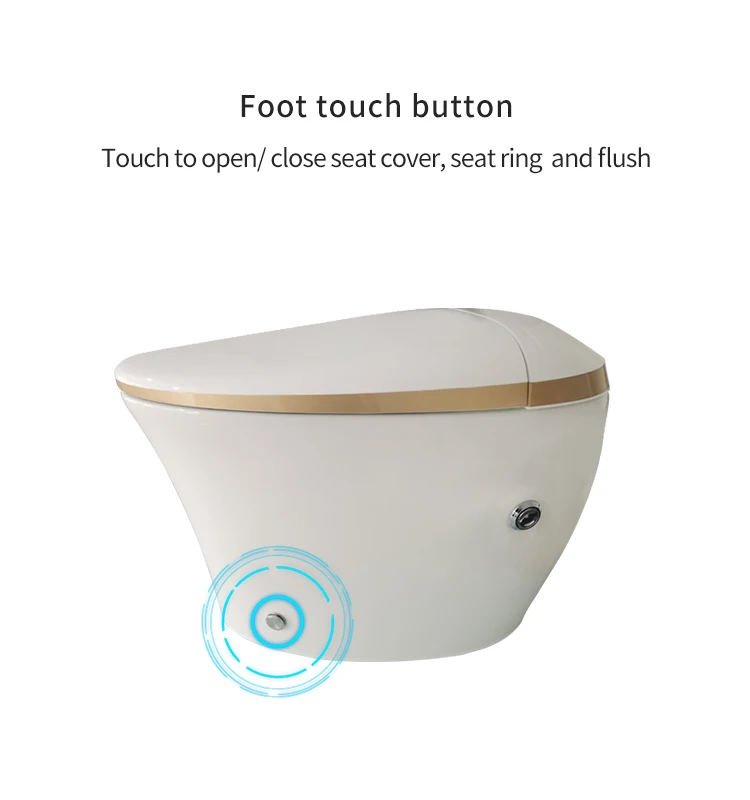 Vivi Bathroom Remote Control Intelligent Heated Smart Toilet Bidet Auto ...