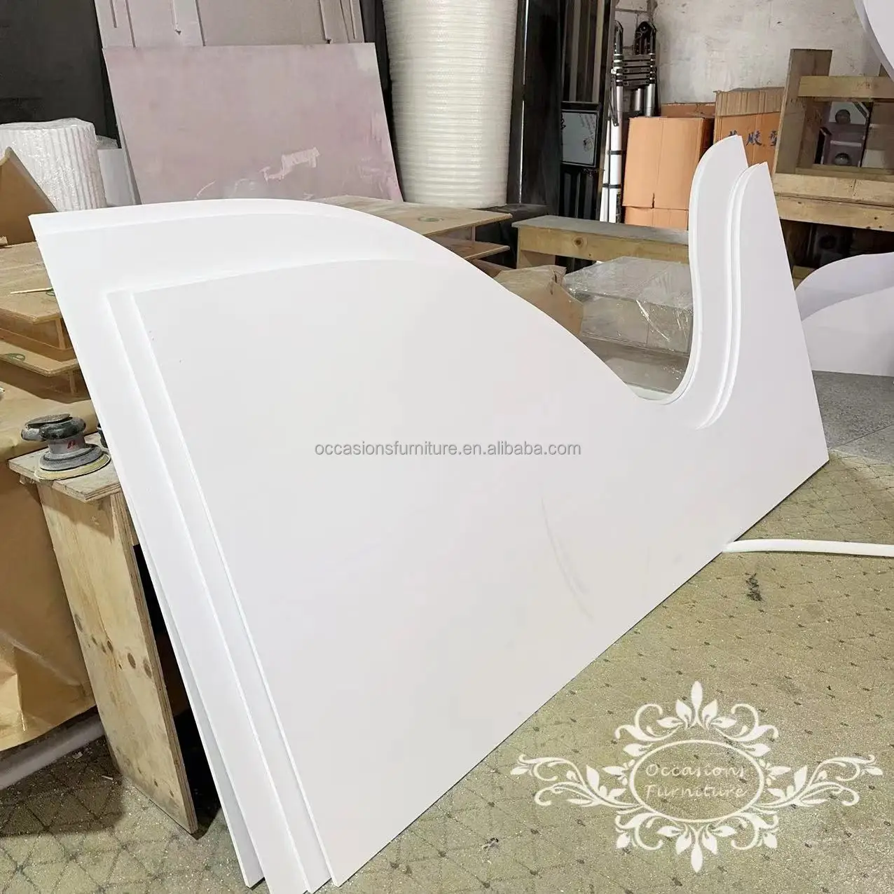 White PVC Wedding Backdrop - Customized Stage Decor for Events, Perfect ...
