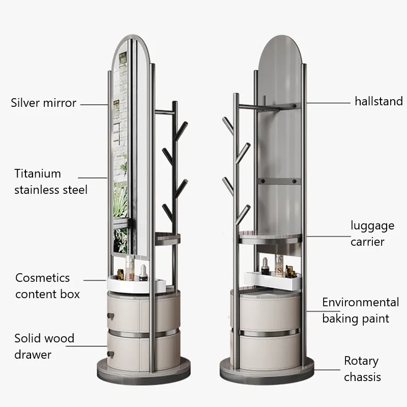 Saddle Skin Wall Dressing Room Standing Floor Mirror Modern Minimalist ...