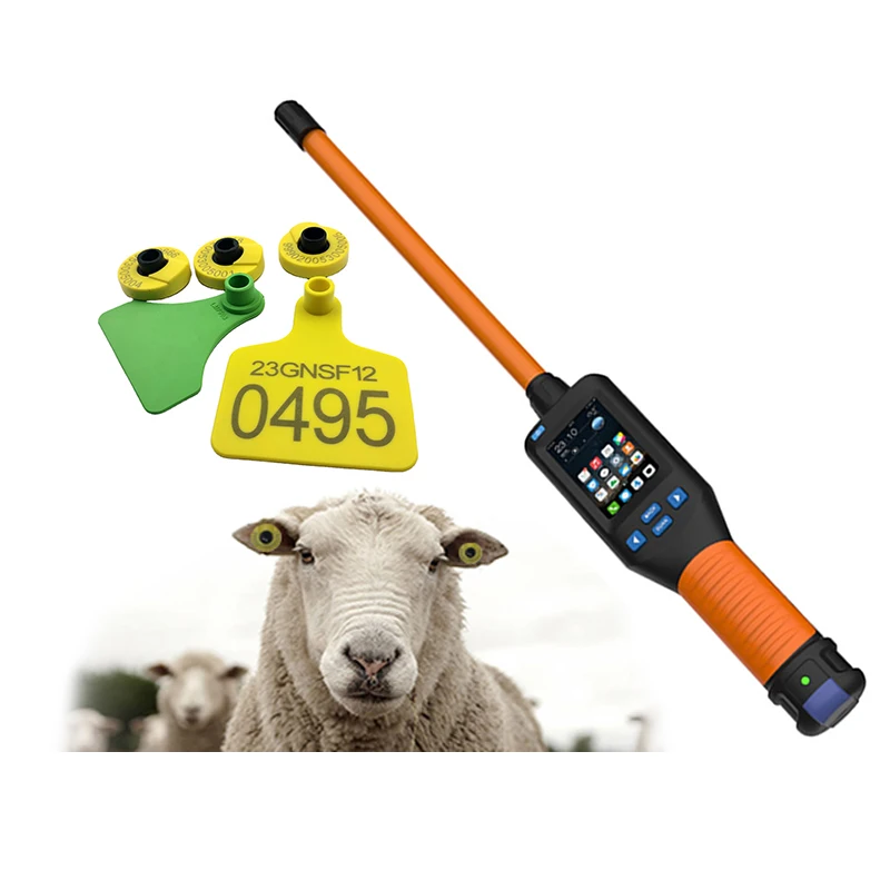 Cmrfid Handheld Stick Type Fdx-b 134.2khz Rfid Cow Microchip Ear Tag ...