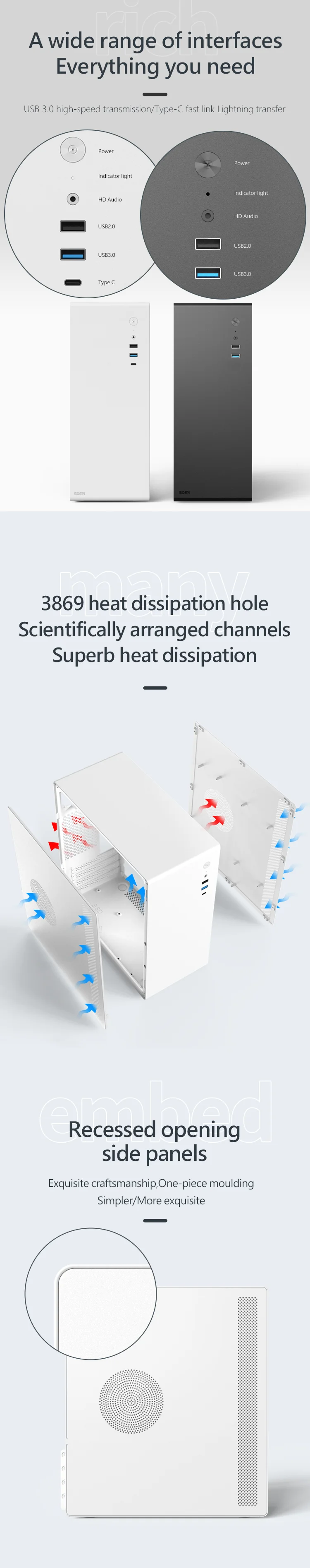 Wholesale Oem Computer Case Slim Matx Micro Atx Computer Case With One ...