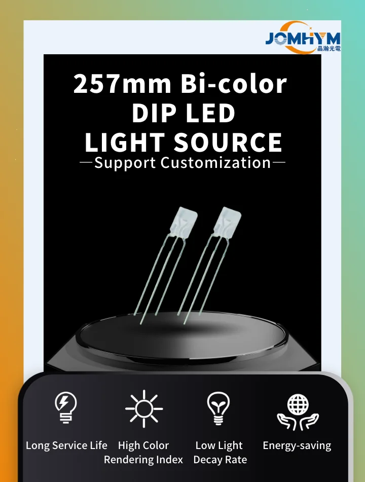 Jomhym Square Rectangular Bi-color 257mm 257 Through Hole Dip Led With ...