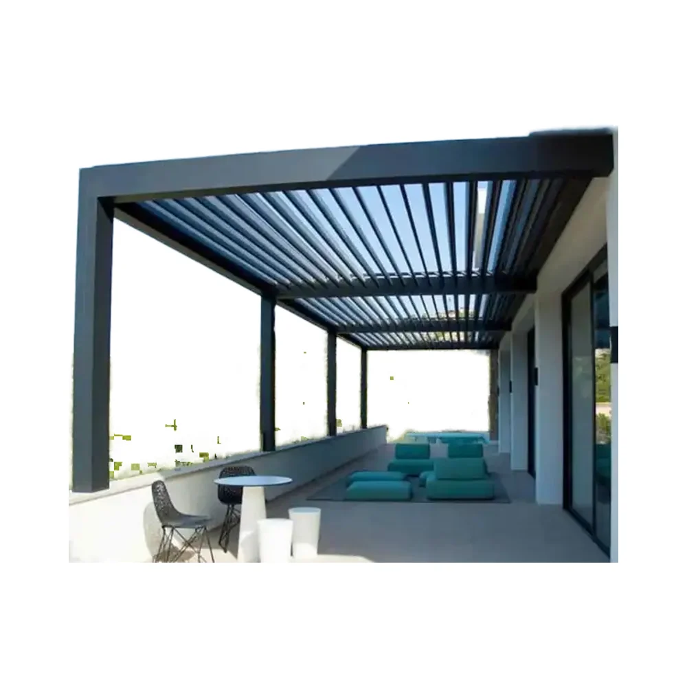 Aluminum Waterproof Louver Gazebo Outdoor Bioclimatic Awning Louvre ...