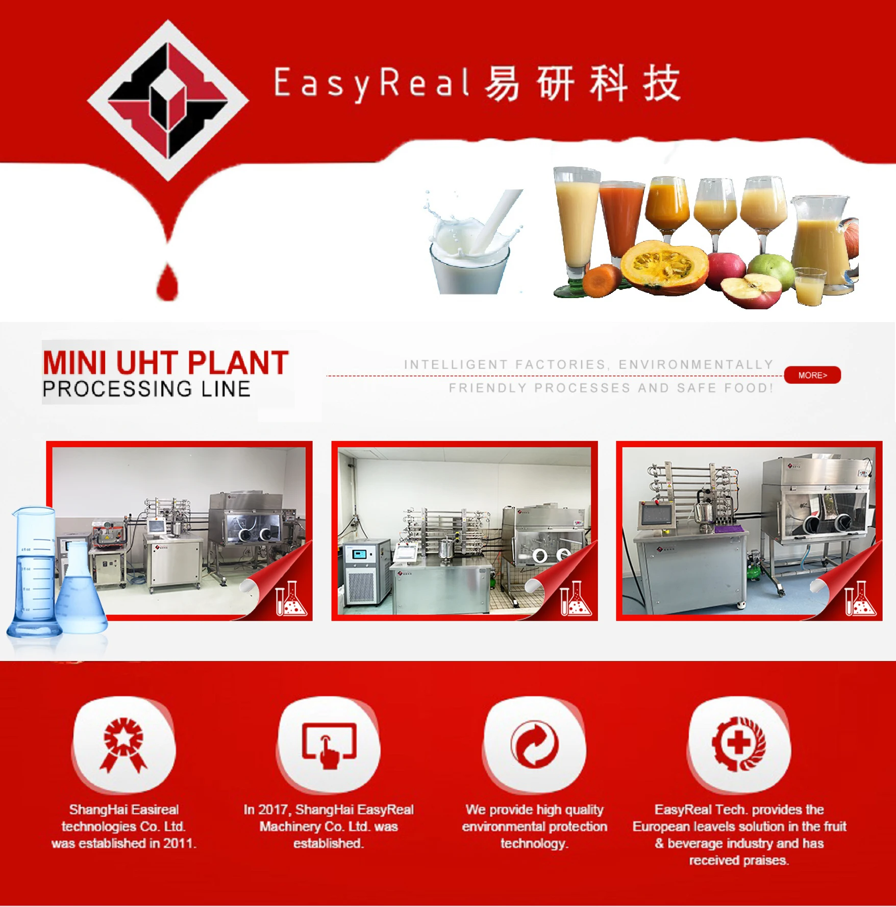 Lab Scale UHT Sterilizer Equipment for Beverage and Food Processing ...