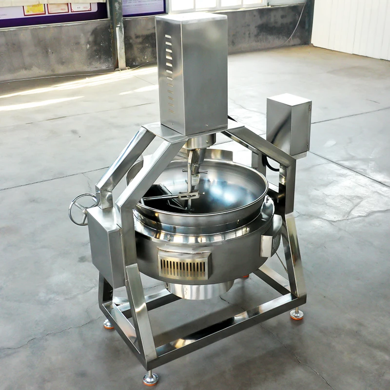 Industrial Jacket Gas Mixing Cooker Strawberry Jam Meat Sauce Automatic ...