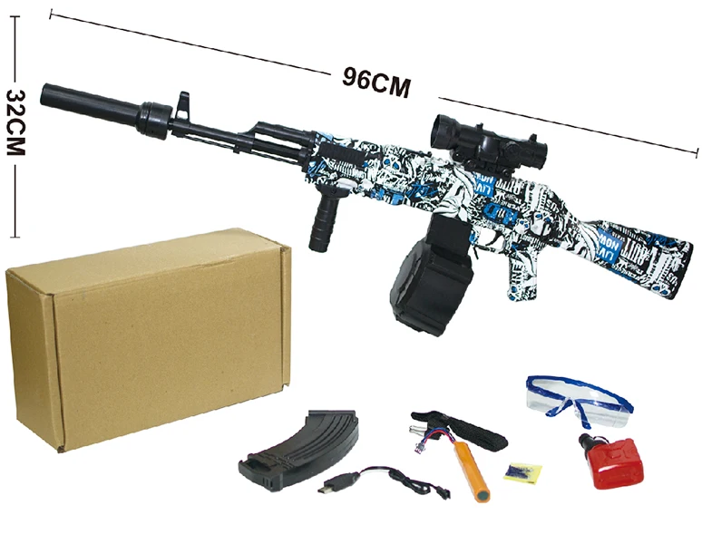 Realistic Pistol Hidrogel Strikeball Gan Electric Akm47 Water Splatter ...