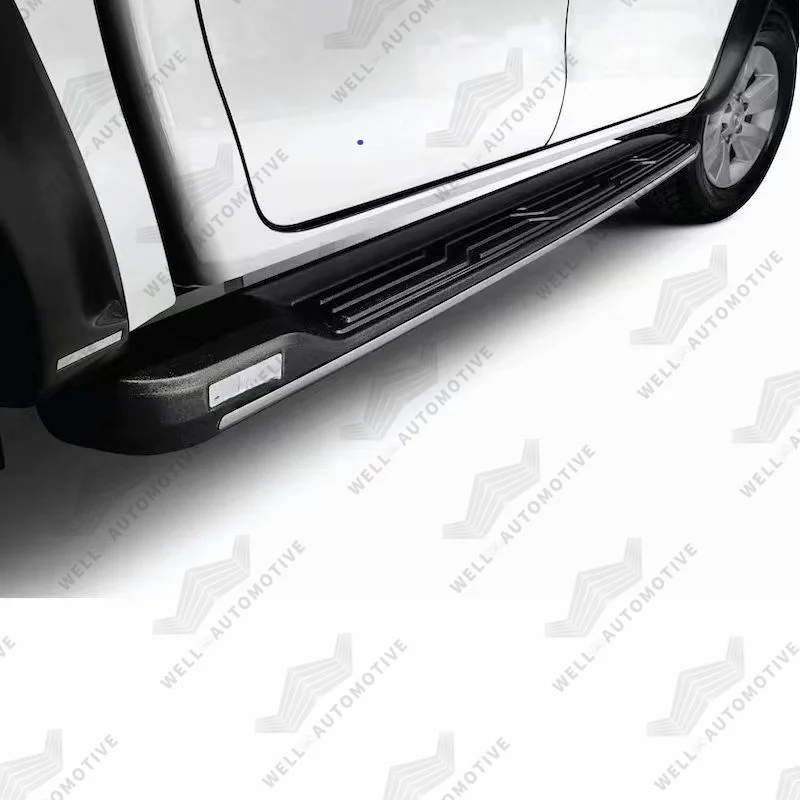 Newest pickups 4x4 aftermarket side steps abs plastic black running ...
