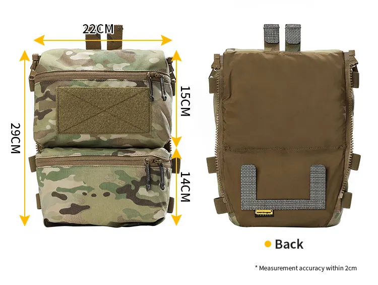 Emersongear 500D Cordura Nylon Tactical Back Panel Double Pouch With FRO Style V5 Vest| Alibaba.com