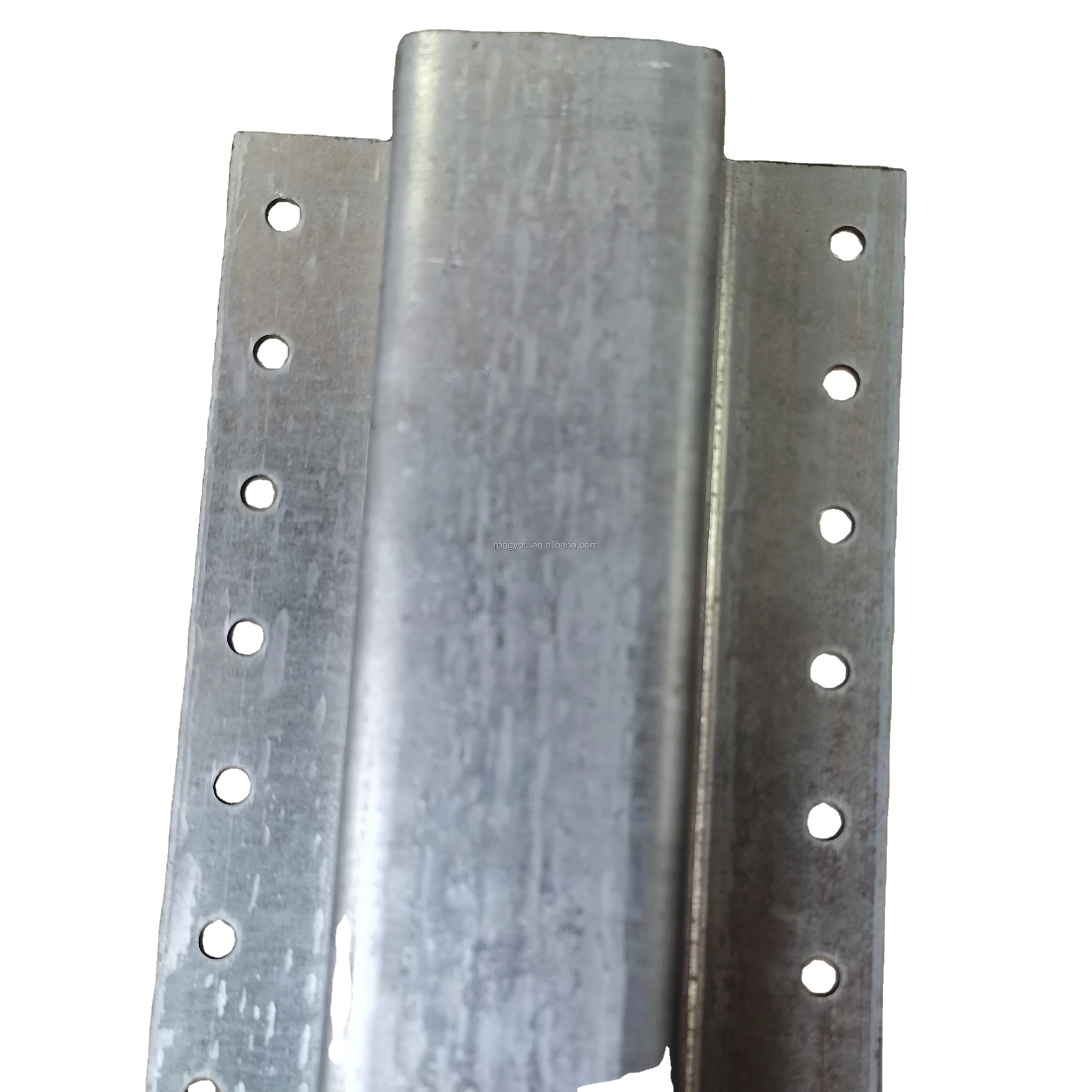 Black Powder Coated Galvanized Metal Line Post For Wood Privacy Fence ...