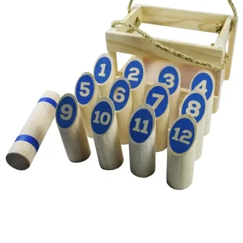 Wholesale Premium Wooden Viking Skittle Number Kubb Game Set With Carry Case - Buy Viking Kubb ...
