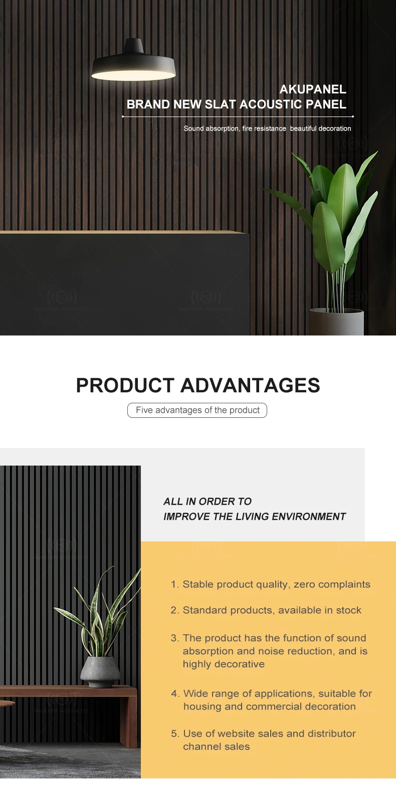 Master Acoustic Modern Acoustic Akupanel Sound Absorption Proofing ...