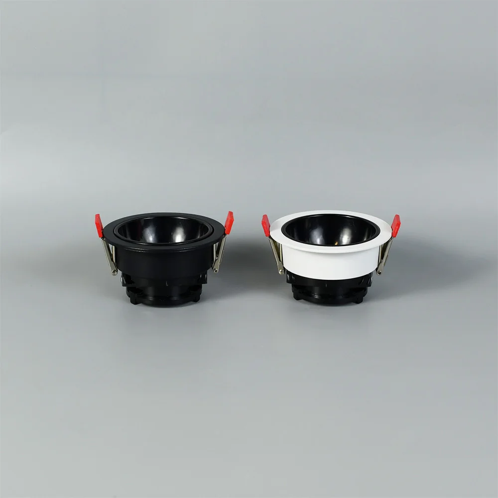 Metal Recessed Gu10 Round Led Downlight Fixture Housing Cover Anti ...