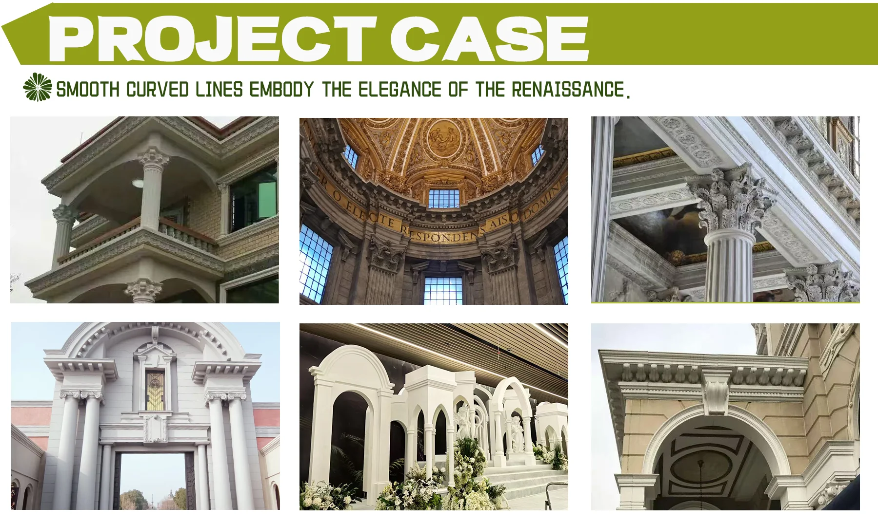 Fiberglass Reinforced Concrete GRC Building Materials Decoration for ...
