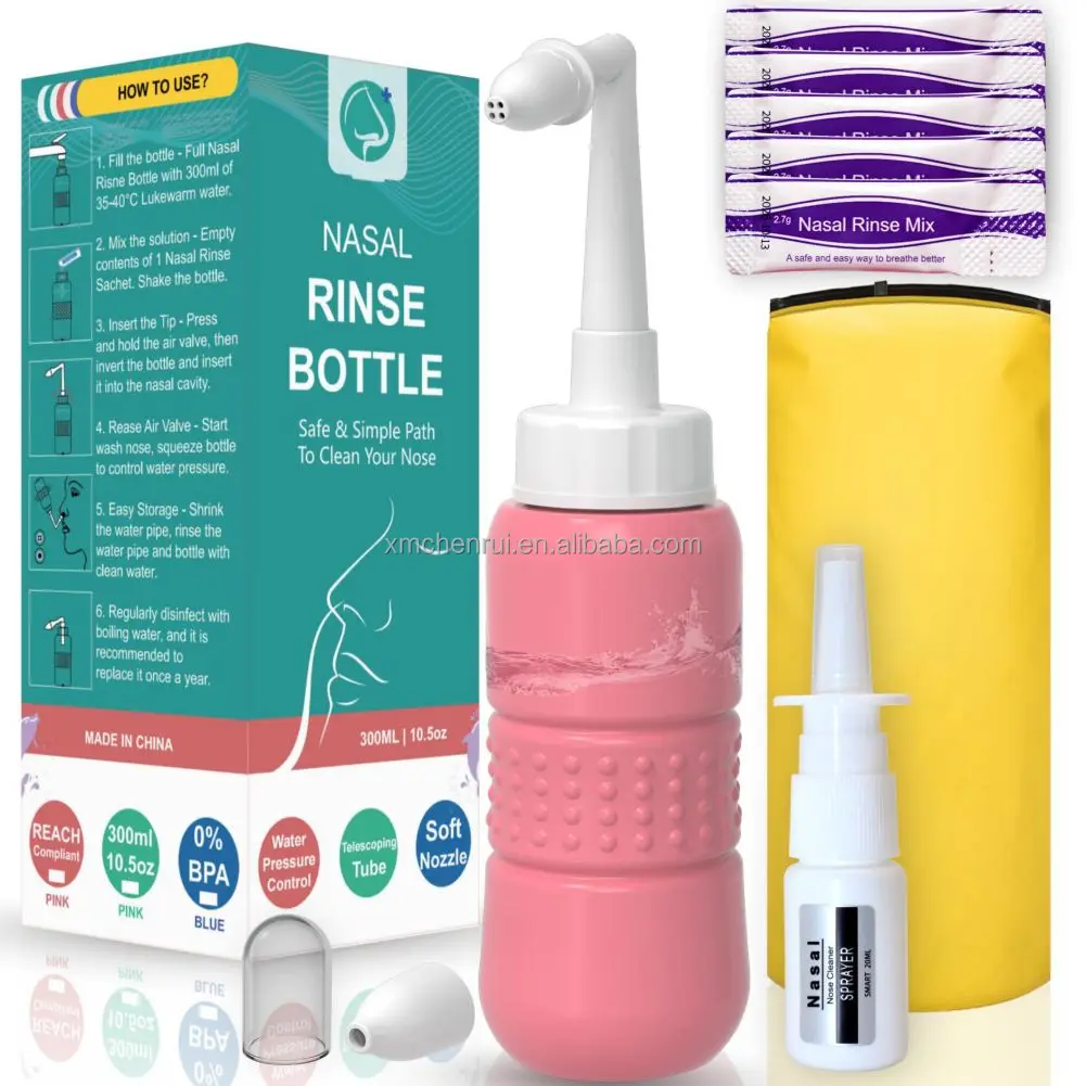 Wholesale 300ml Nasal Rinse Bottle Automatic Baby Nose Cleaner Adult ...