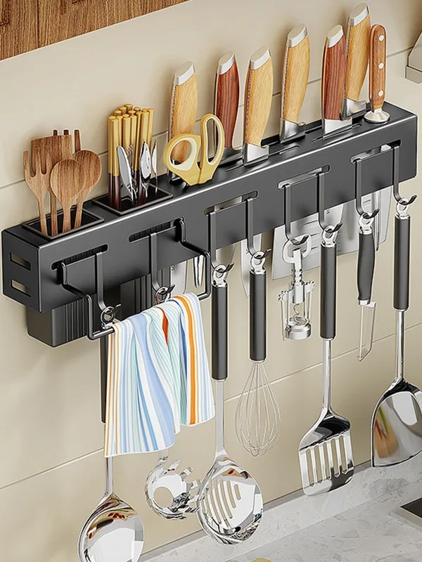 Wholesale Wall Mounted Kitchen Knife Rack Organizer Spice Rack Shelf ...