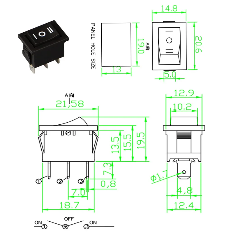 Multiply Conversion Types Multi-action Places Rocker Electronics Switch ...