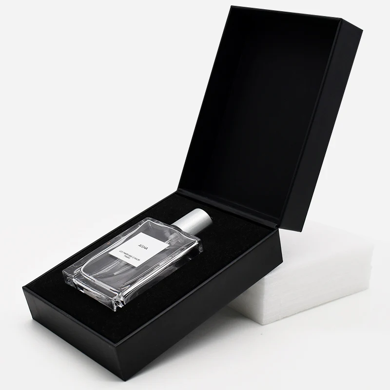 High End Perfume Packaging - Elegant Black Box Mockup